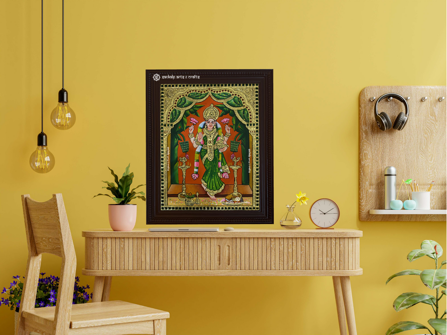 Vaastu Graha Lakshmi Tanjore Painting – SANKALP ARTS & CRAFTS