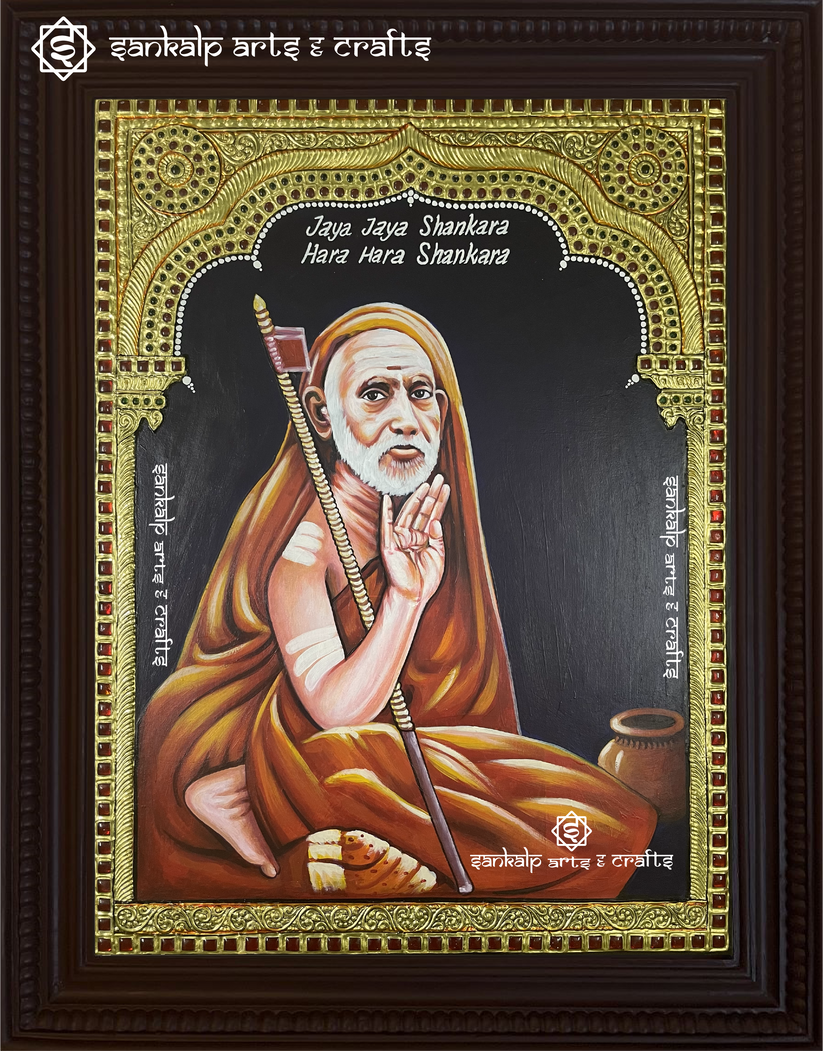 Maha Periyava Tanjore Painting – SANKALP ARTS & CRAFTS